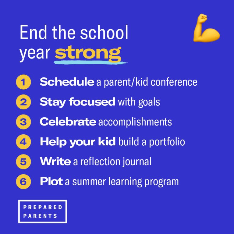 Ending the School Year Strong - Prepared Parents